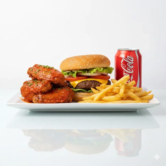 Mixed Wing & Burger Combo - Halal Flame
